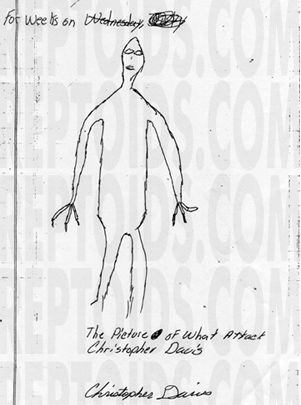 Reptoids Research Center - Christopher Davis "Lizard-Man" Drawing